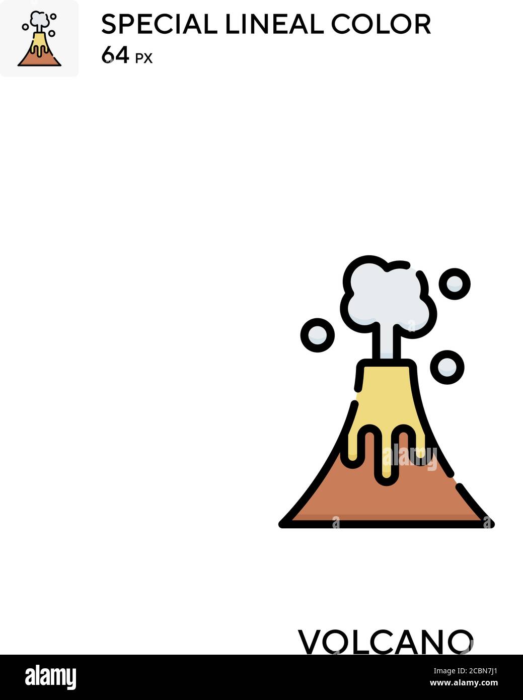 Volcano Special lineal color vector icon. Volcano icons for your ...