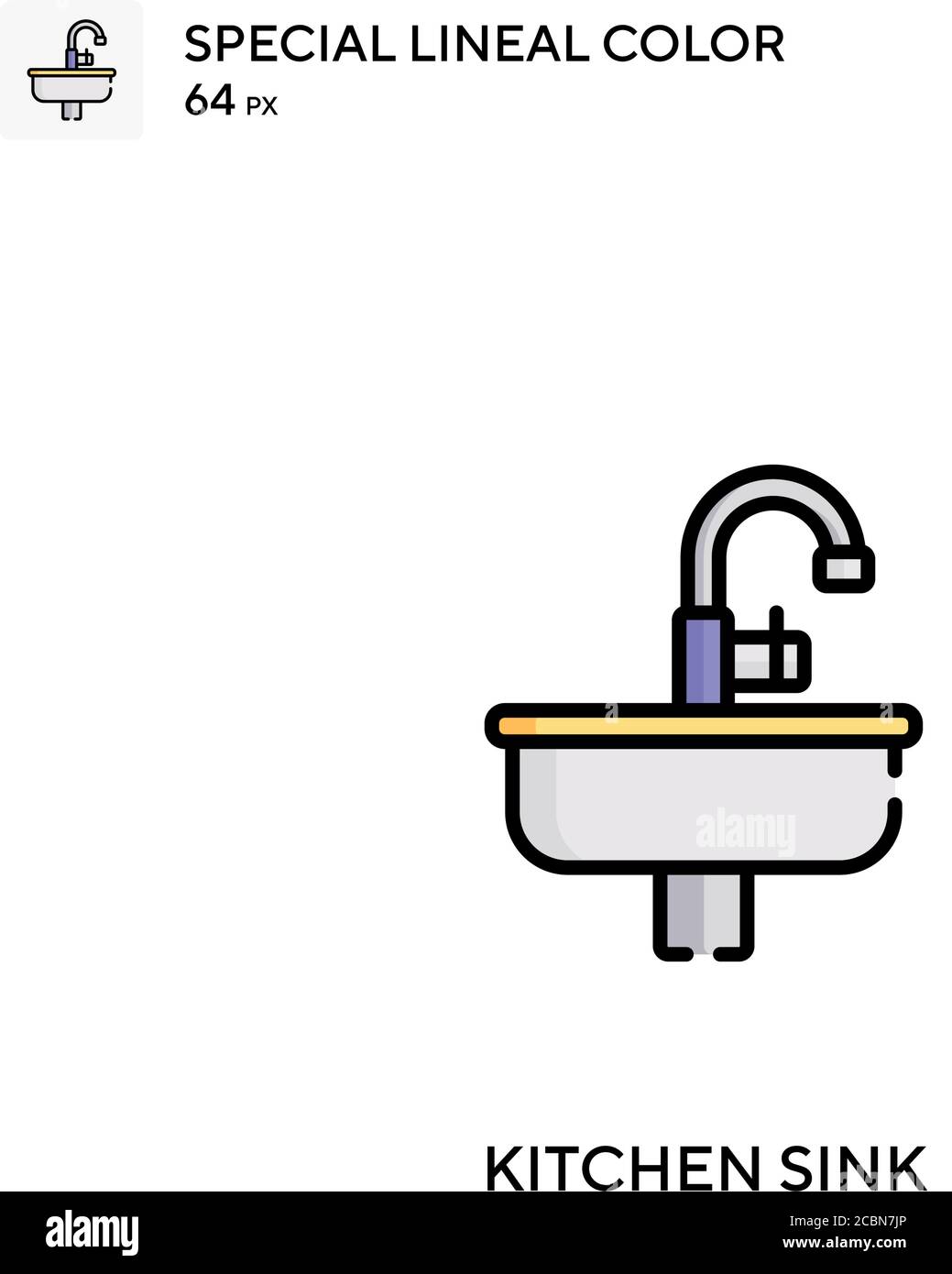 Kitchen sink Special lineal color vector icon. Kitchen sink icons for ...