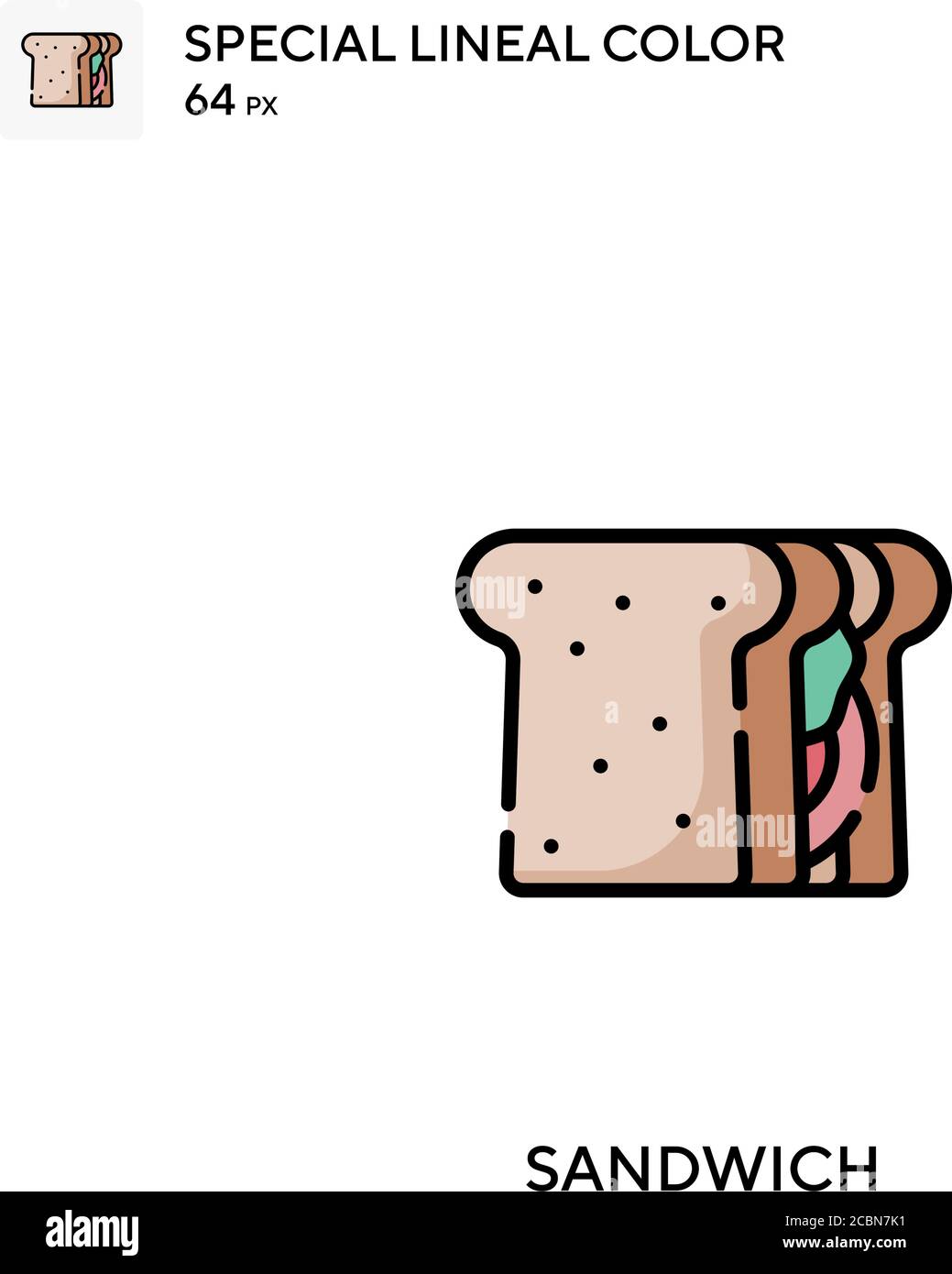 Sandwich Special lineal color vector icon. Sandwich icons for your ...