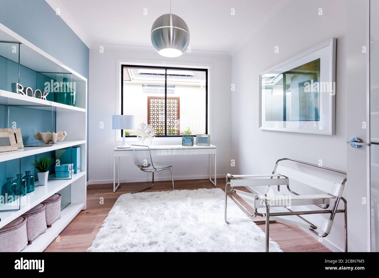 A bright workroom in a luxury house Stock Photo - Alamy