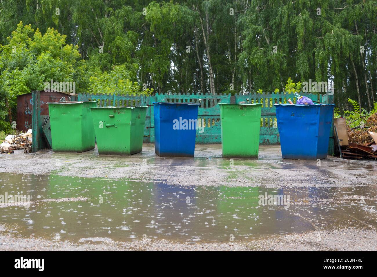 Area for dumping human waste in the rain Stock Photo - Alamy