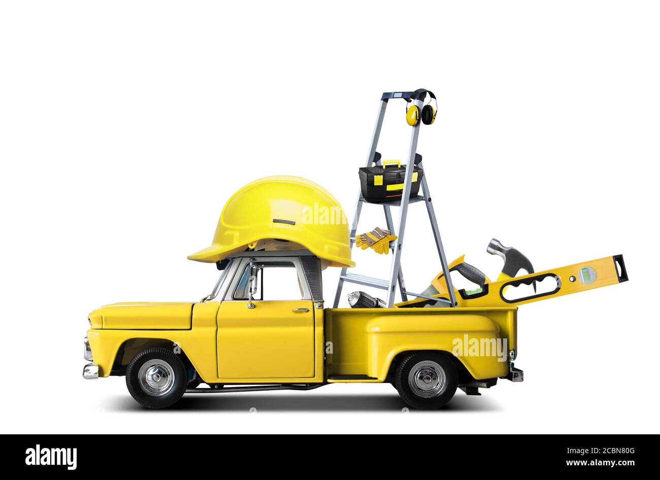 Retro blue beautiful car Cut Out Stock Images & Pictures - Alamy