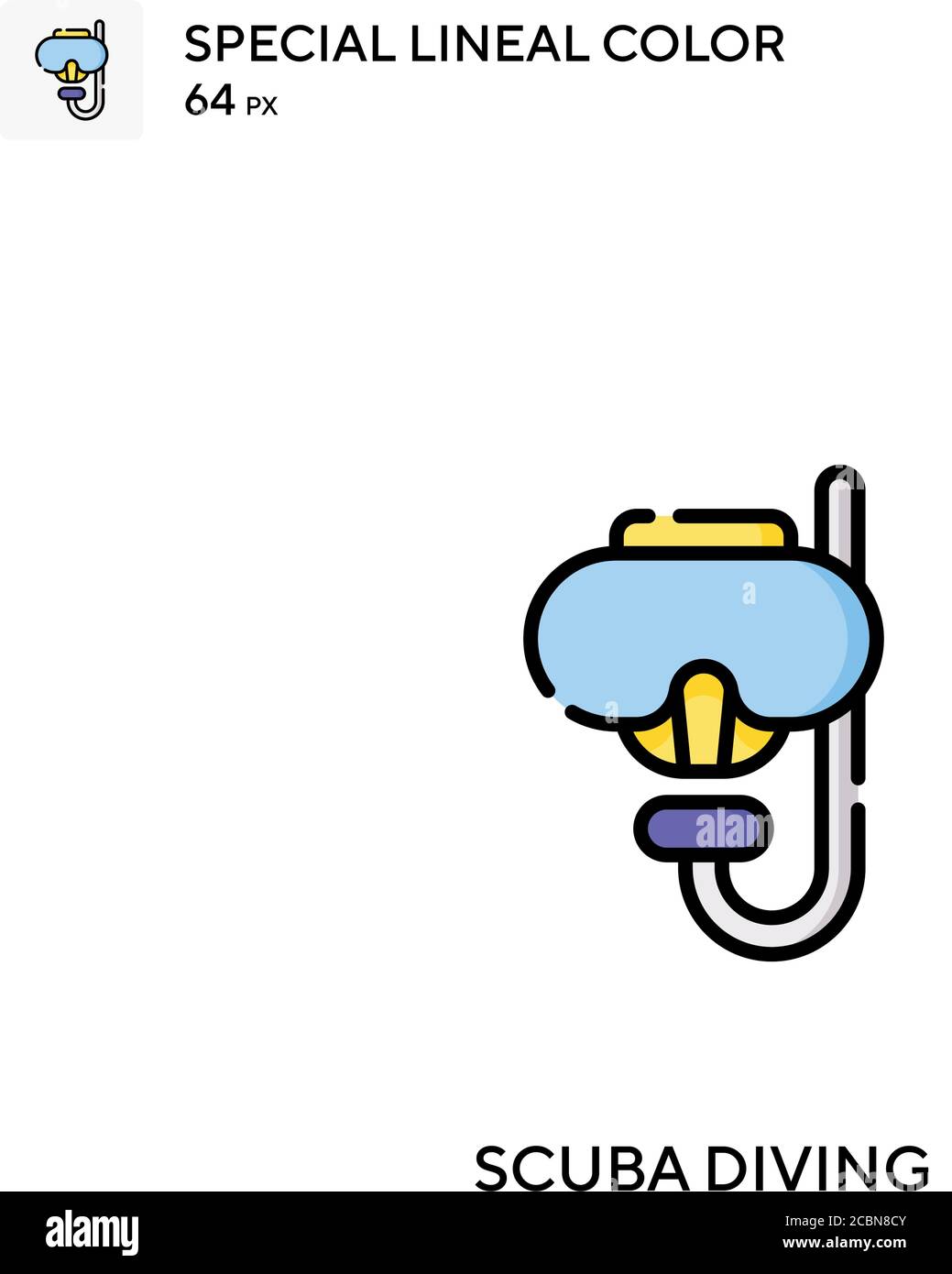 Scuba diving Special lineal color vector icon. Scuba diving icons for your business project ...