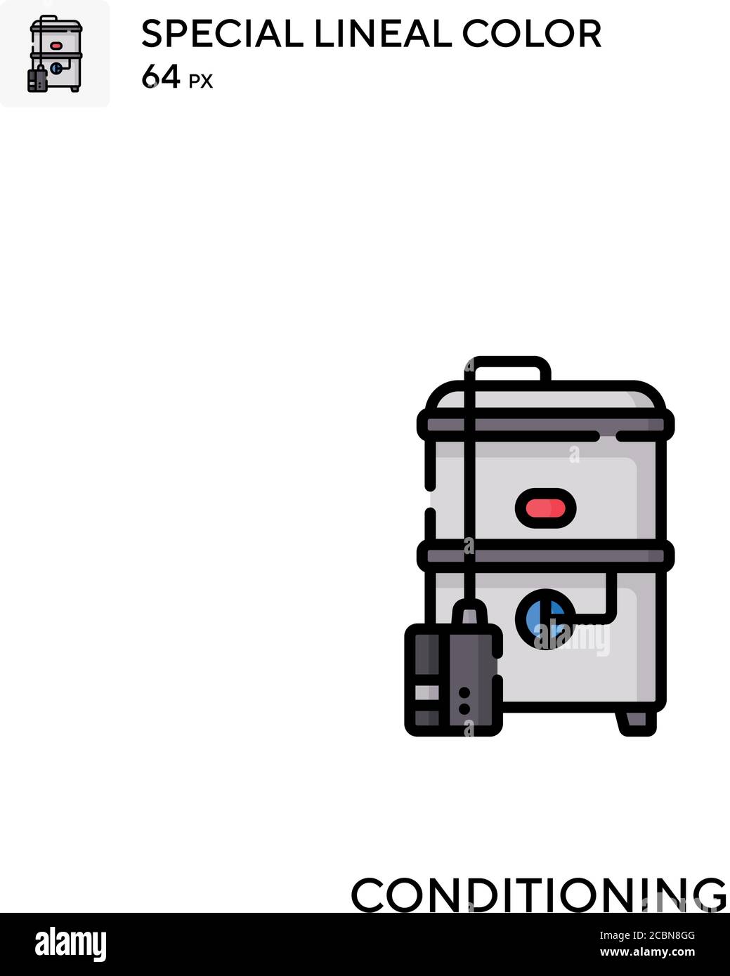 Conditioning Special lineal color vector icon. Conditioning icons for ...