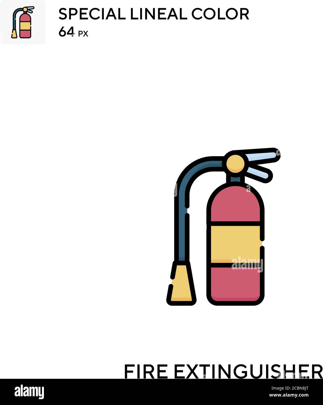 Fire extinguisher Special lineal color vector icon. Fire extinguisher ...