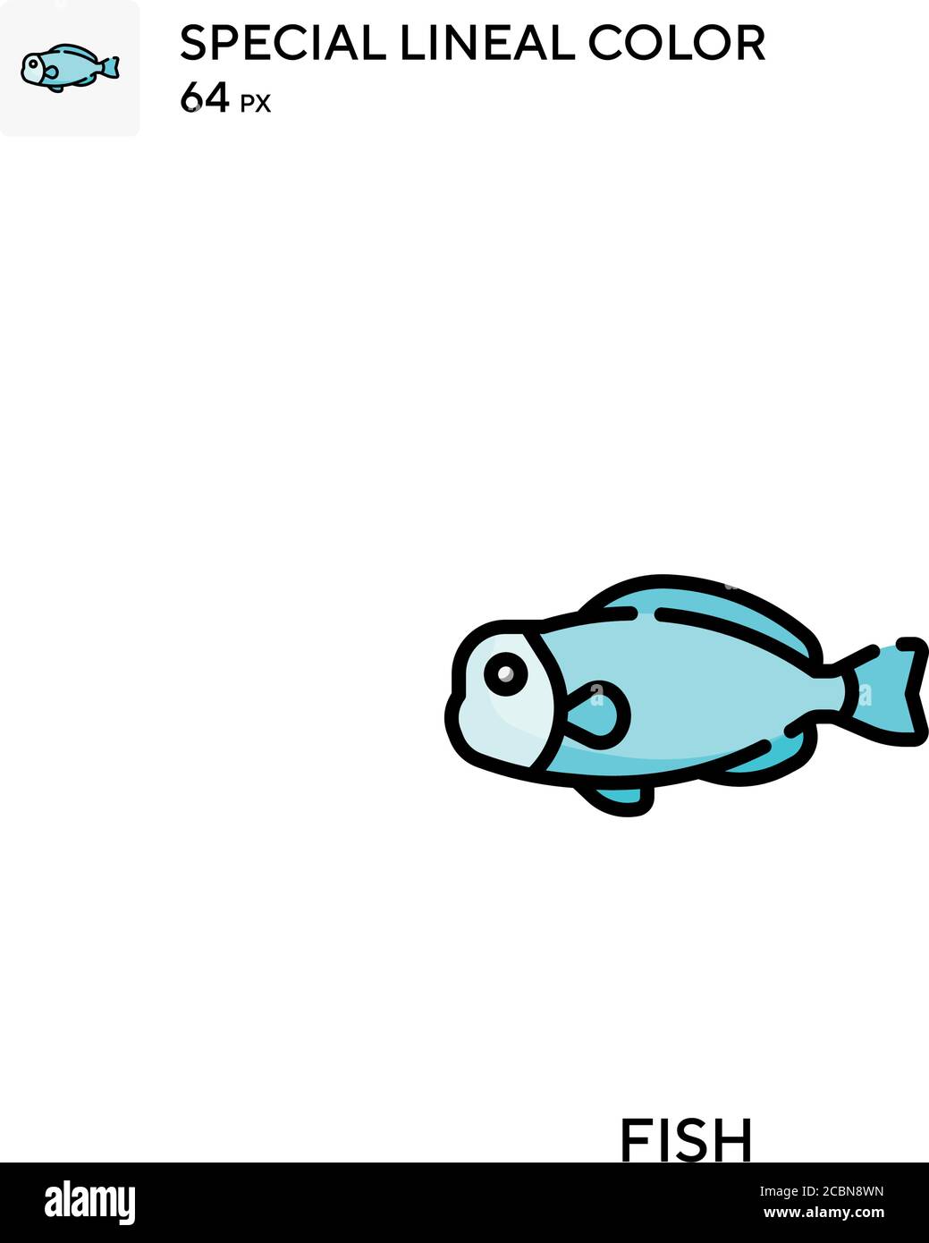 Fish Special lineal color vector icon. Fish icons for your business ...