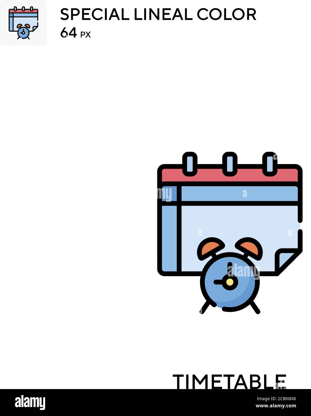 Timetable Special lineal color vector icon. Timetable icons for your ...
