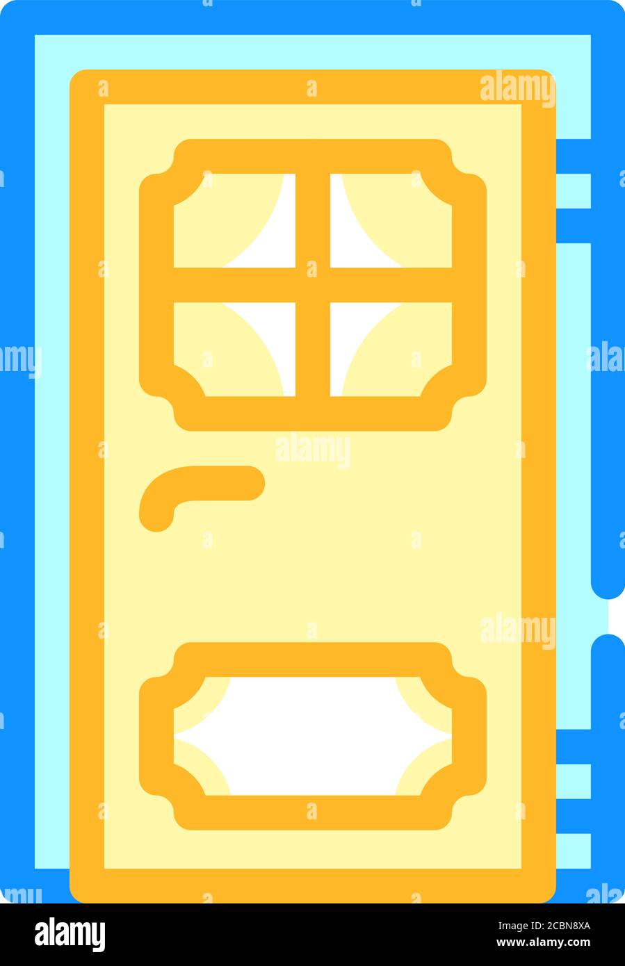 door renovation color icon vector isolated illustration Stock Vector ...