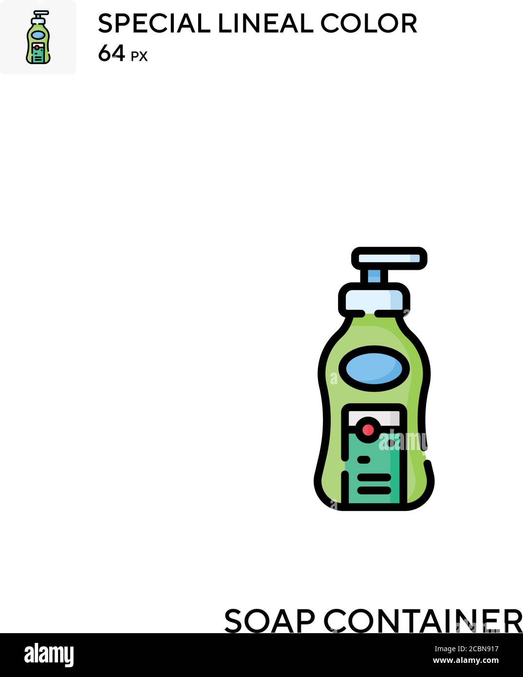 Soap container Special lineal color vector icon. Soap container icons ...