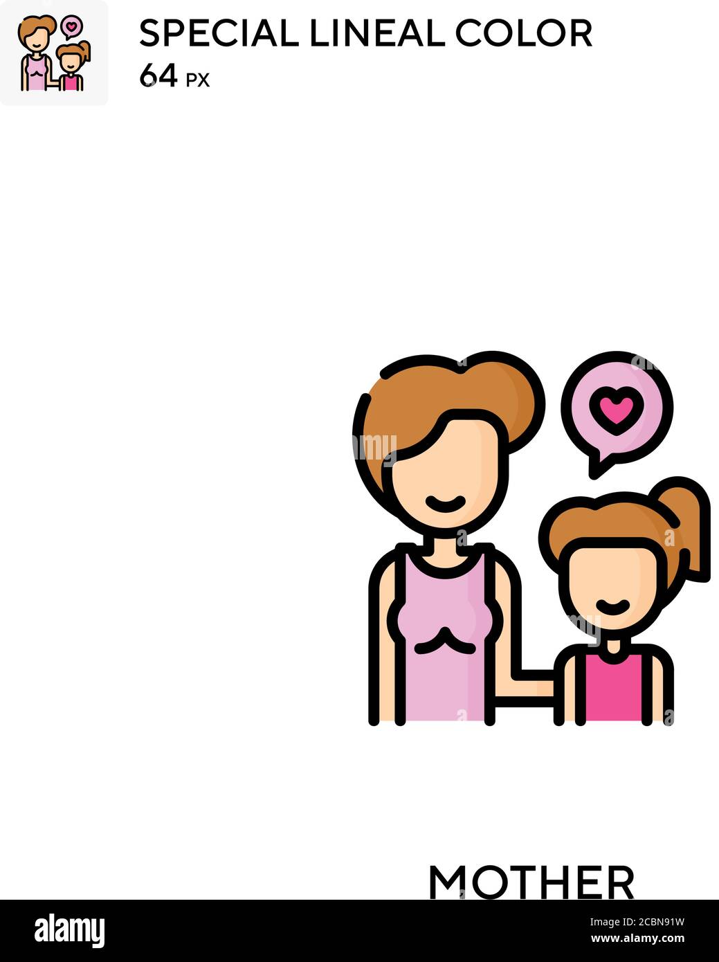 Mother Special lineal color vector icon. Mother icons for your business ...