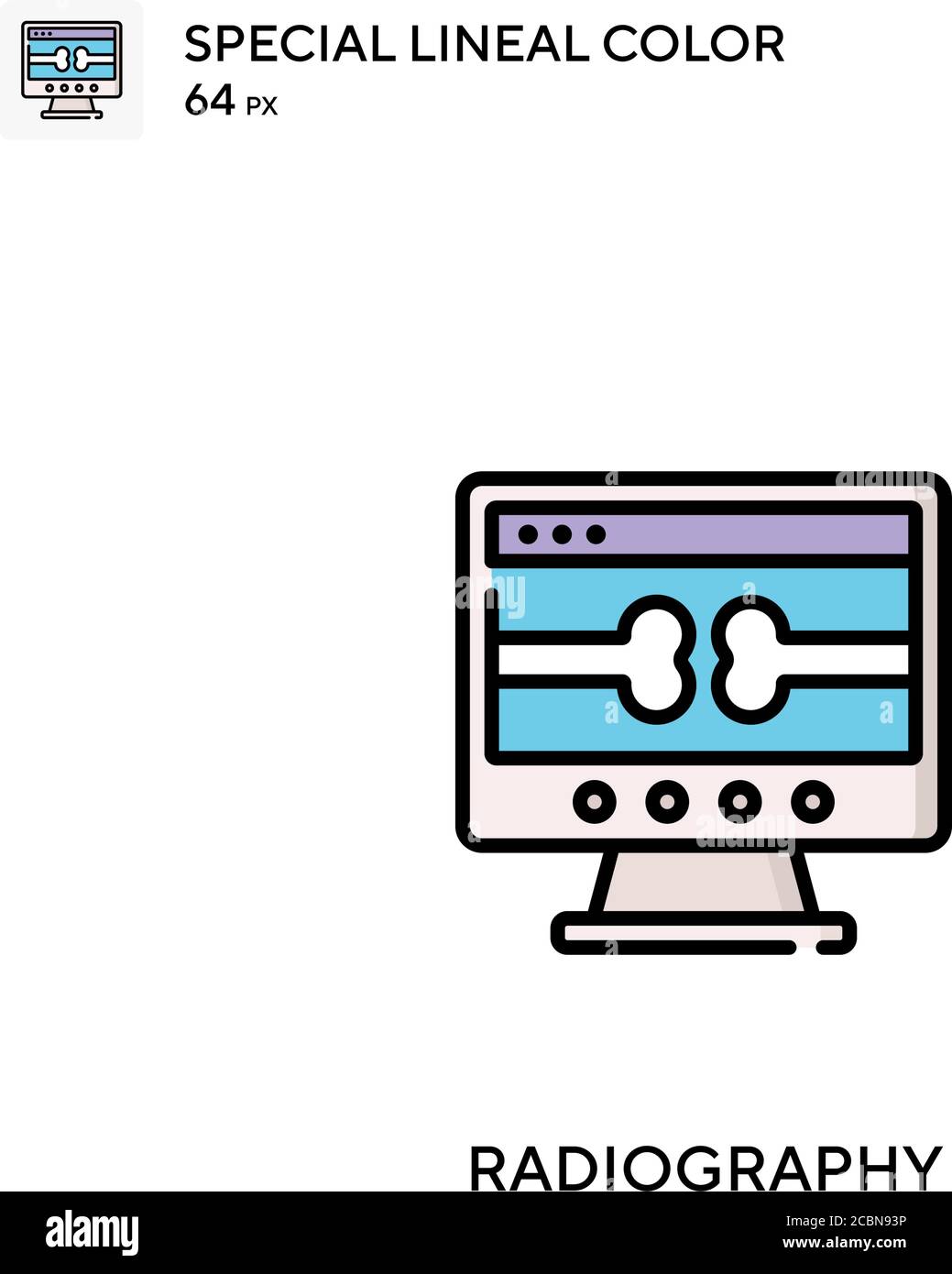 Radiography Special lineal color vector icon. Radiography icons for ...