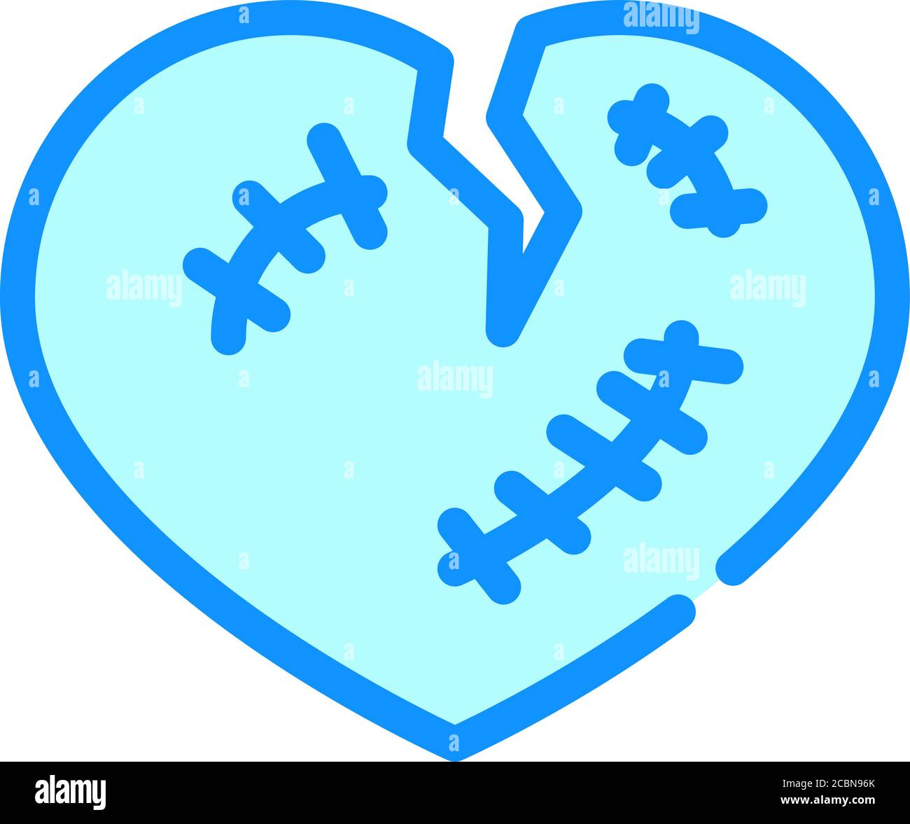 broken heart color icon vector isolated illustration Stock Vector Image ...
