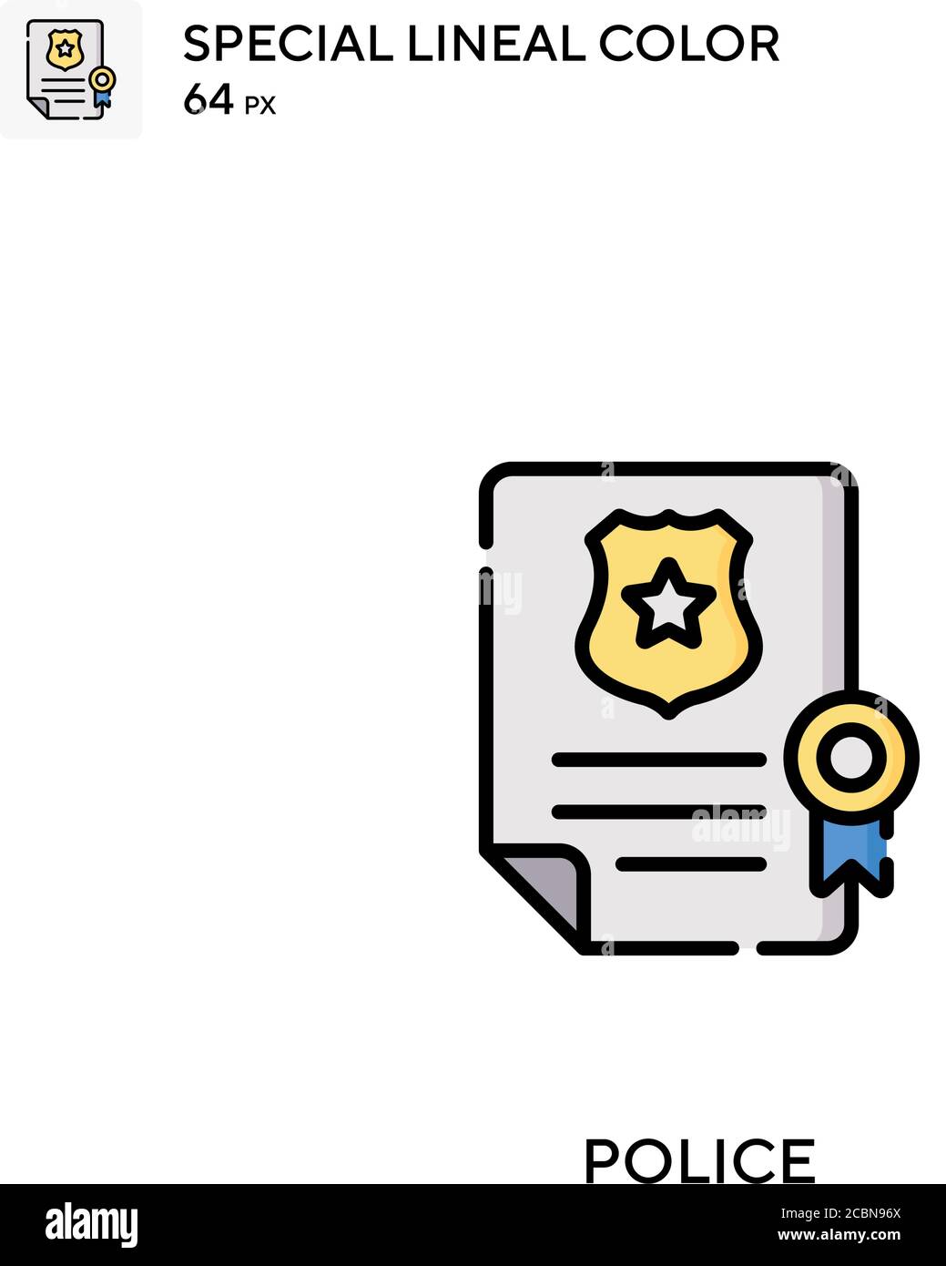 Police Special lineal color vector icon. Police icons for your business ...