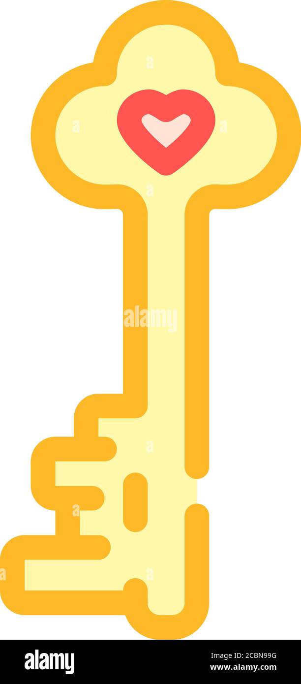 key for heart color icon vector illustration Stock Vector Image & Art ...
