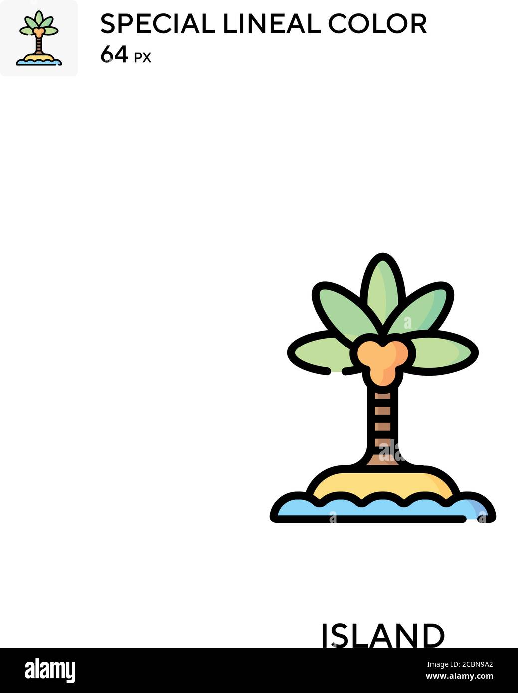 Island Special lineal color vector icon. Island icons for your business ...