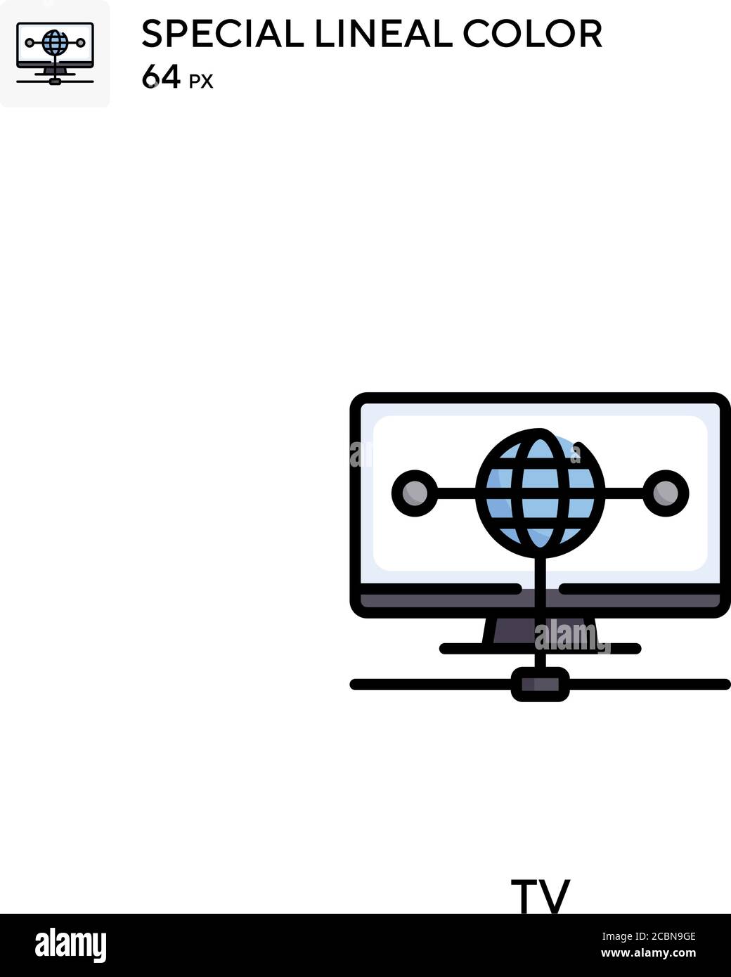 Tv Special lineal color vector icon. Tv icons for your business project ...
