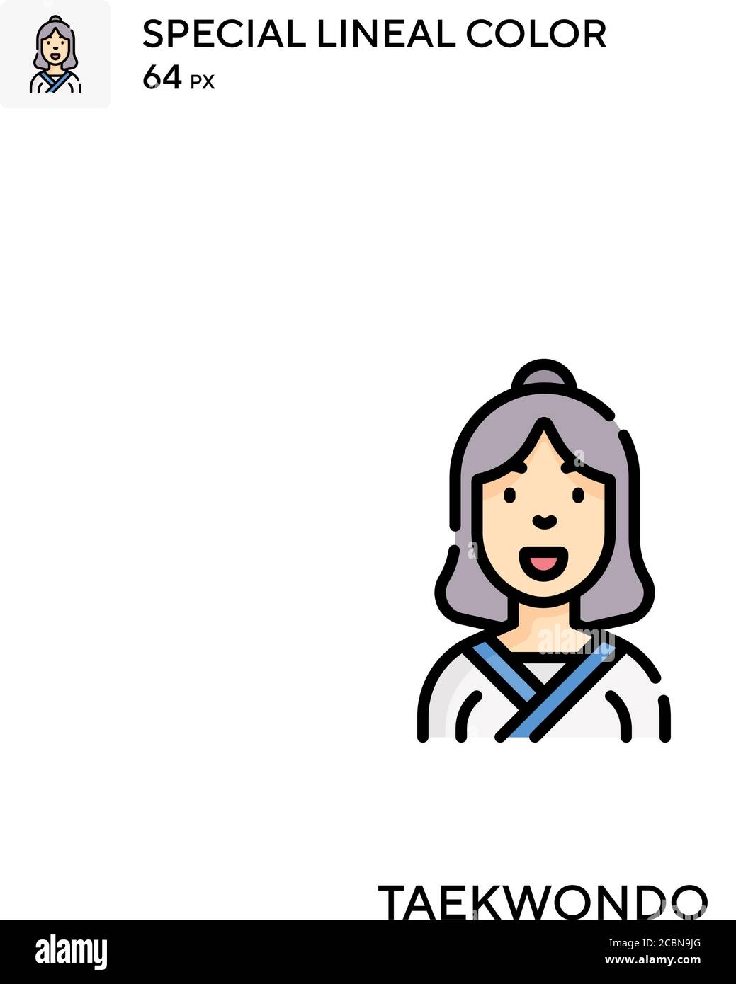 Taekwondo Special lineal color vector icon. Taekwondo icons for your business project Stock ...