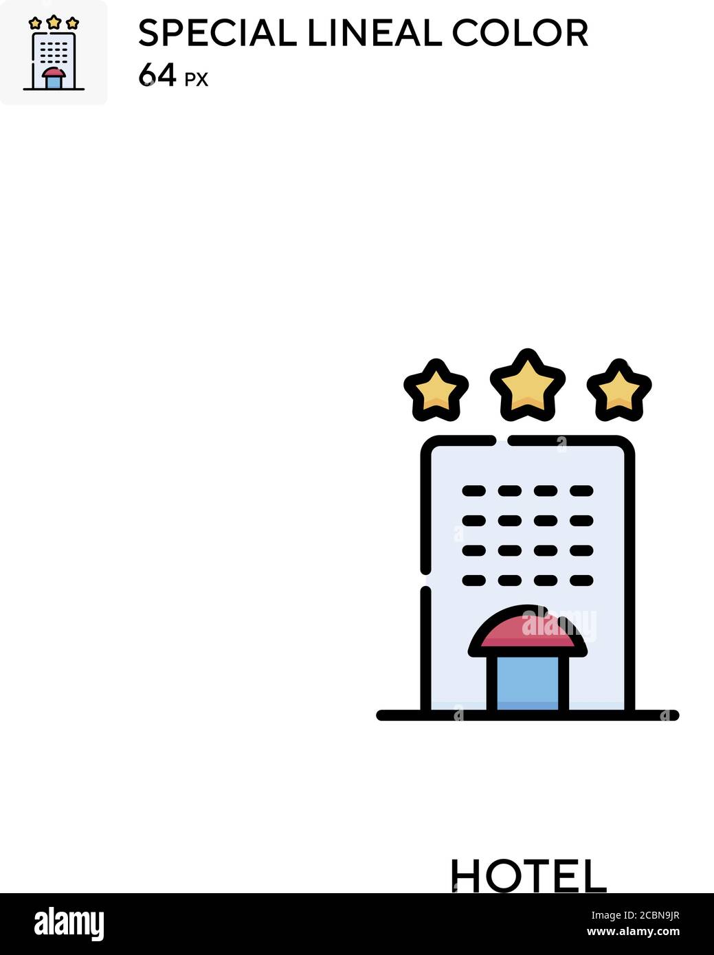 Hotel Special lineal color vector icon. Hotel icons for your business ...
