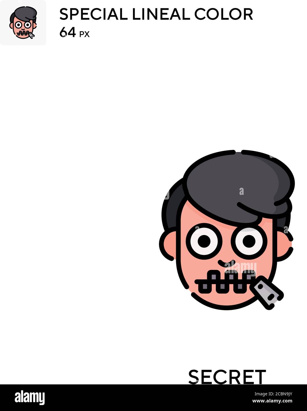 Secret Special lineal color vector icon. Secret icons for your business ...