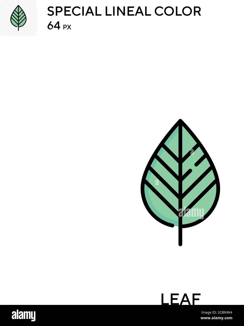 Leaf Special lineal color vector icon. Leaf icons for your business ...