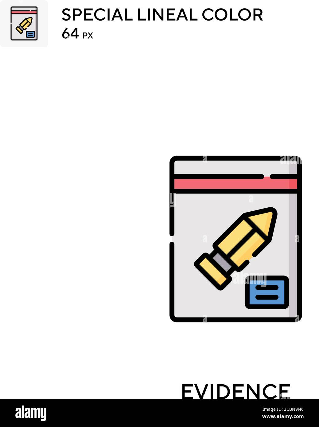 Evidence Special lineal color vector icon. Evidence icons for your ...