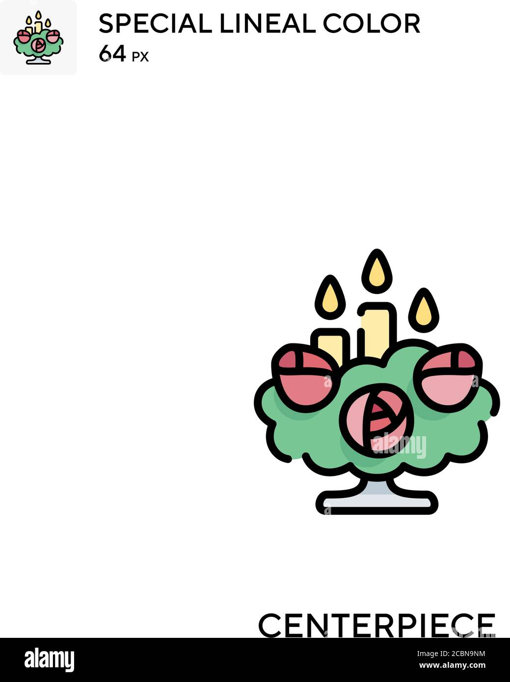 Centerpiece Special lineal color vector icon. Centerpiece icons for ...