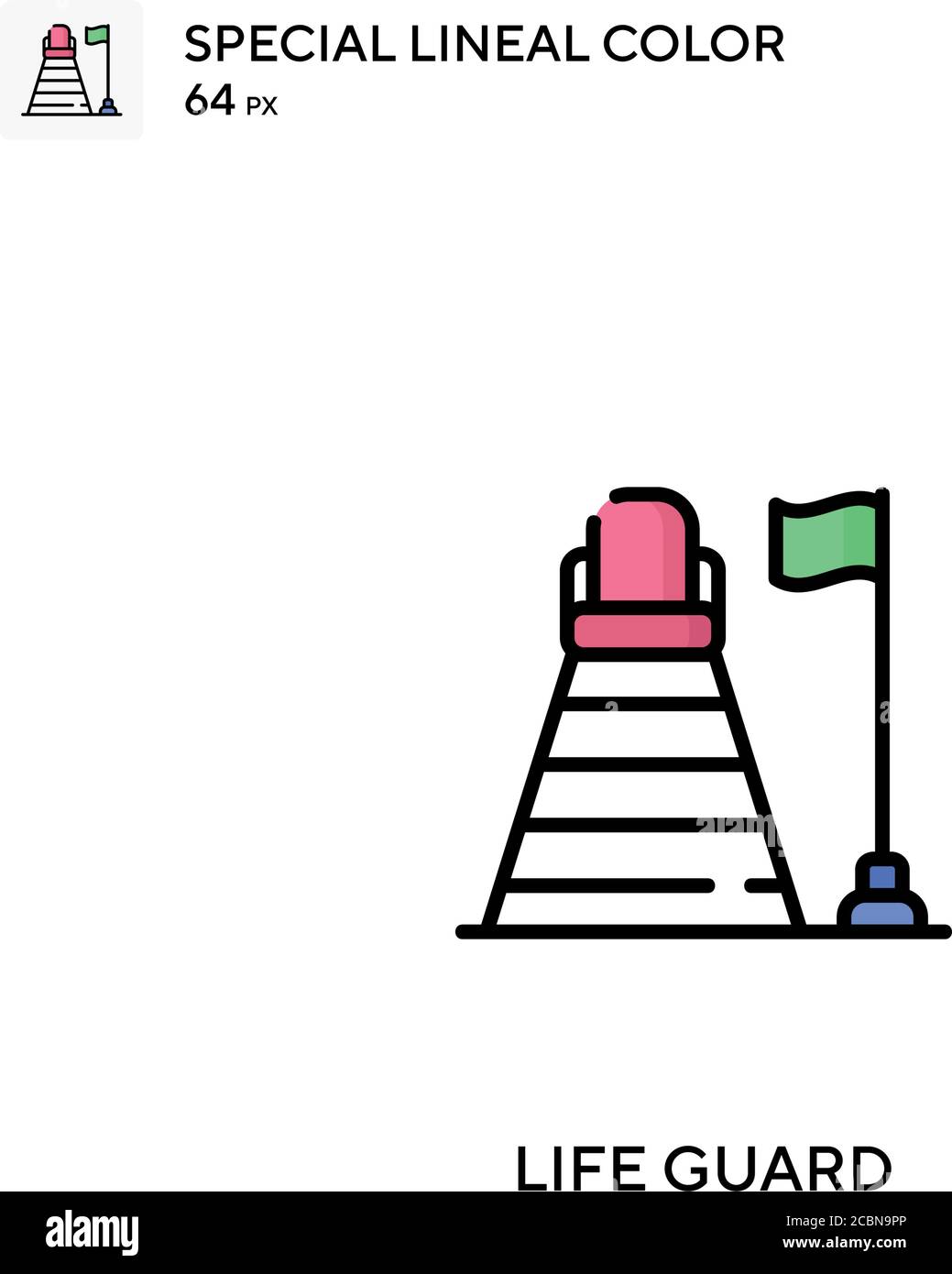 Life guard Special lineal color vector icon. Life guard icons for your ...