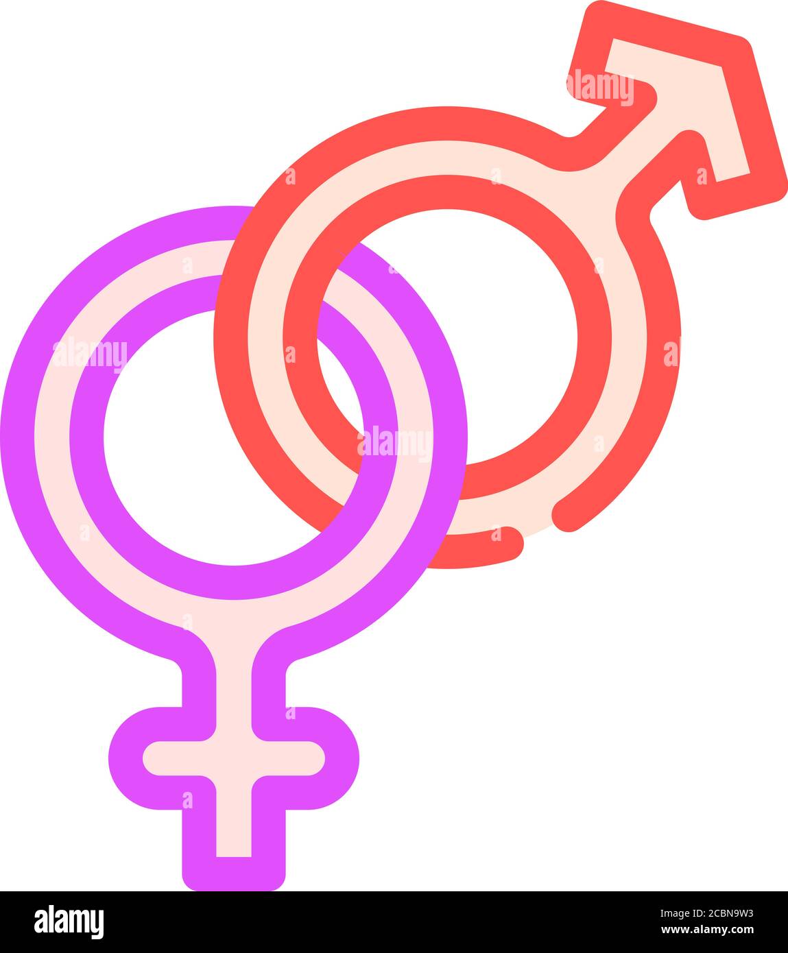 gender signs together color icon vector illustration Stock Vector Image ...
