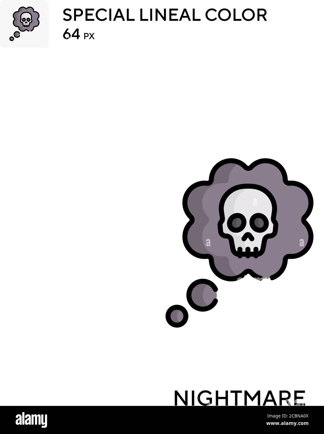 Nightmare Special lineal color vector icon. Nightmare icons for your ...