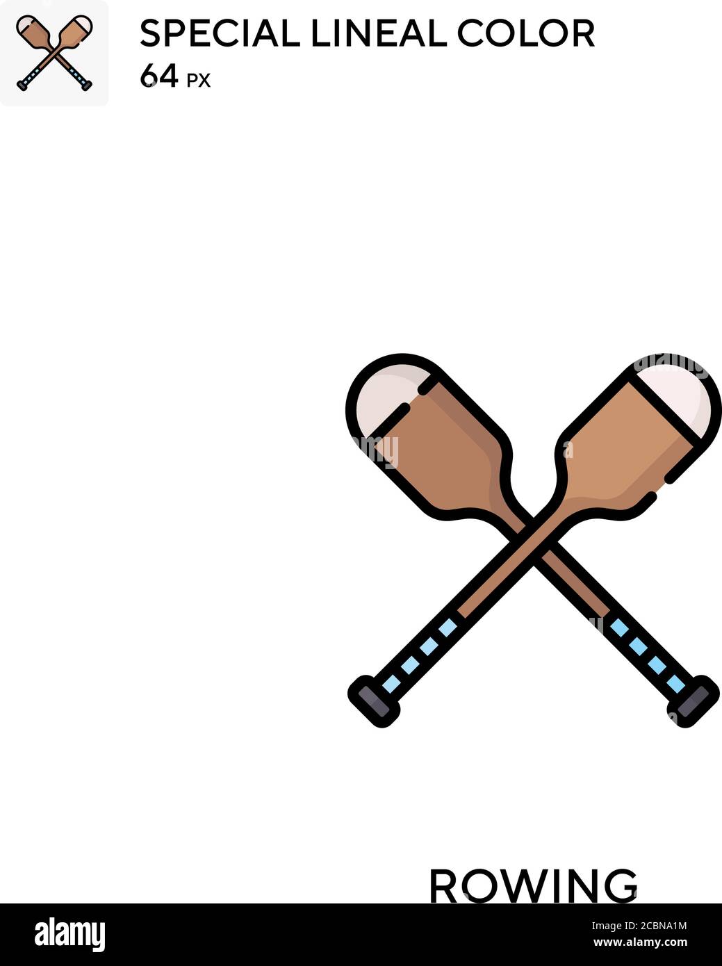 Rowing Special lineal color vector icon. Rowing icons for your business ...