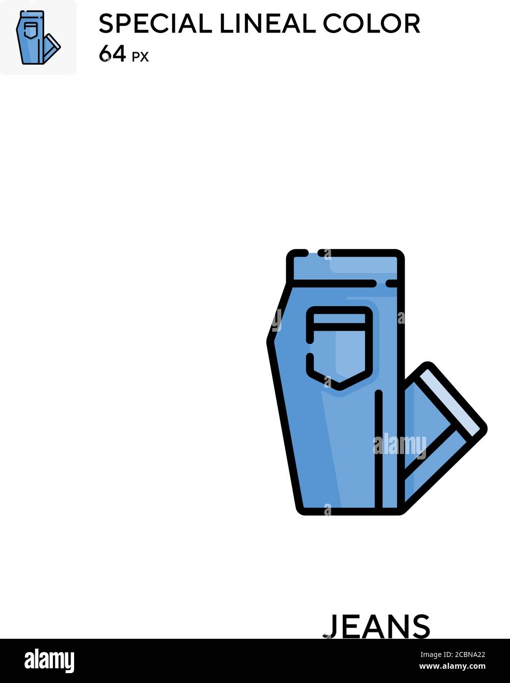 Jeans Special lineal color vector icon. Jeans icons for your business ...