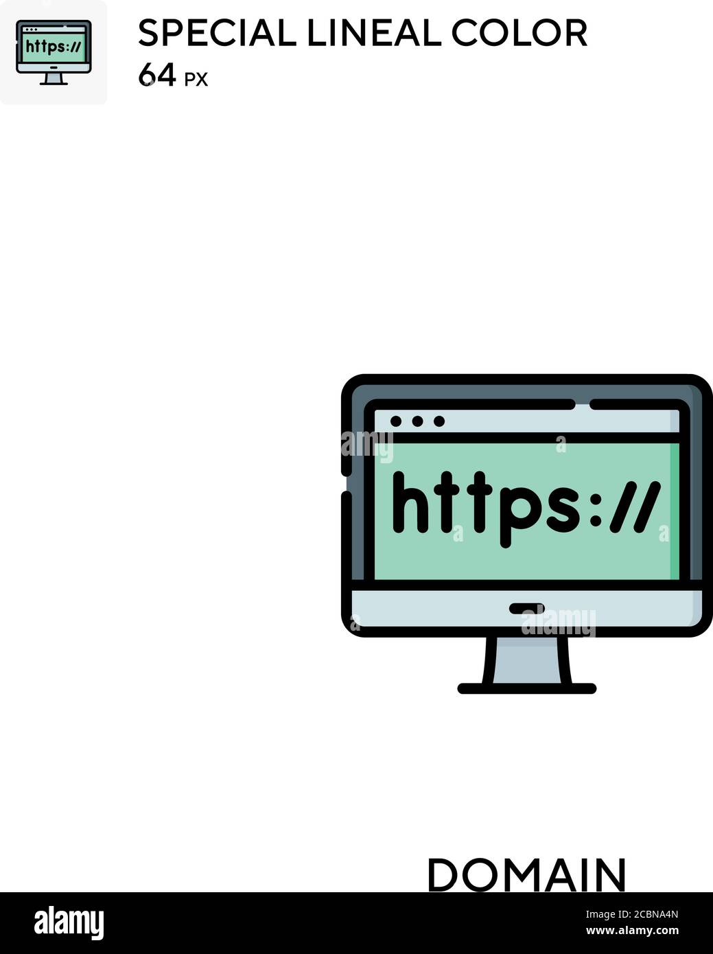 Domain Special lineal color vector icon. Domain icons for your business ...