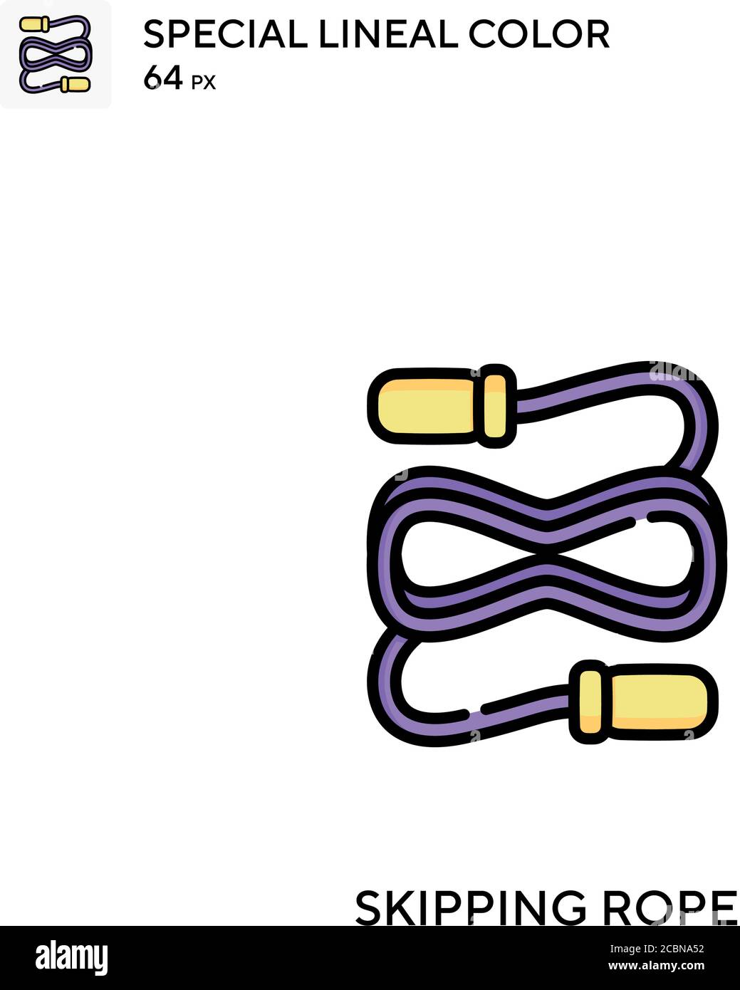Skipping rope Special lineal color vector icon. Skipping rope icons for your business project ...