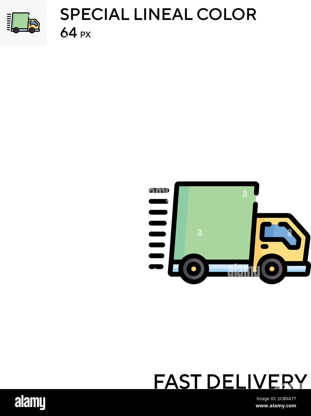 Fast delivery Special lineal color vector icon. Fast delivery icons for ...