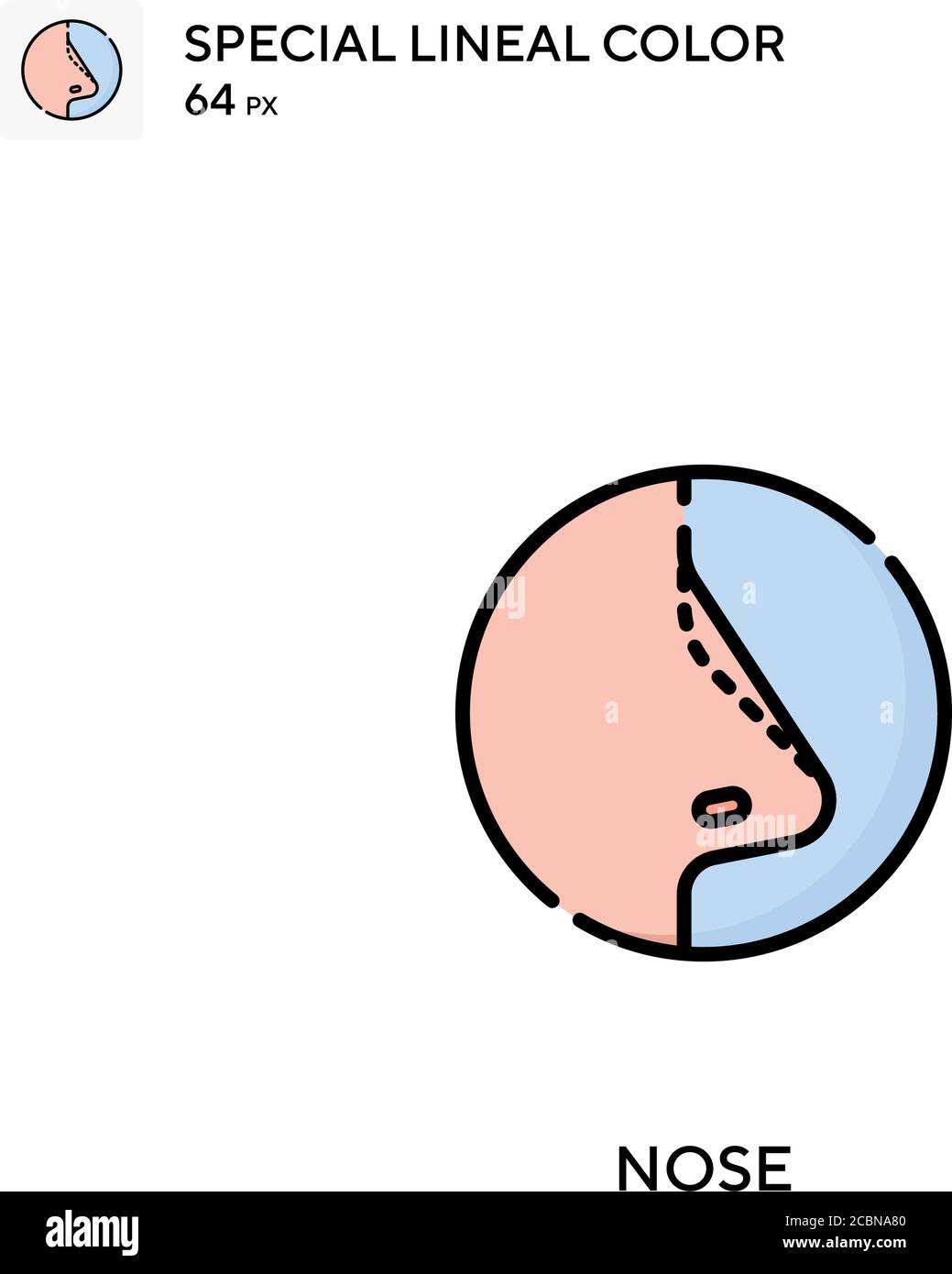 Nose Special lineal color vector icon. Nose icons for your business ...
