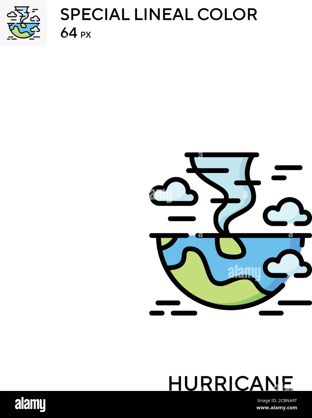 Hurricane Special lineal color vector icon. Hurricane icons for your ...