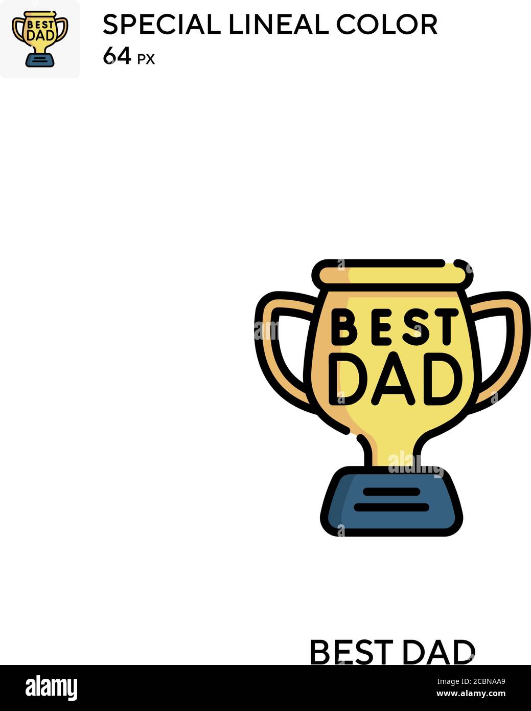 Best dad Special lineal color vector icon. Best dad icons for your ...