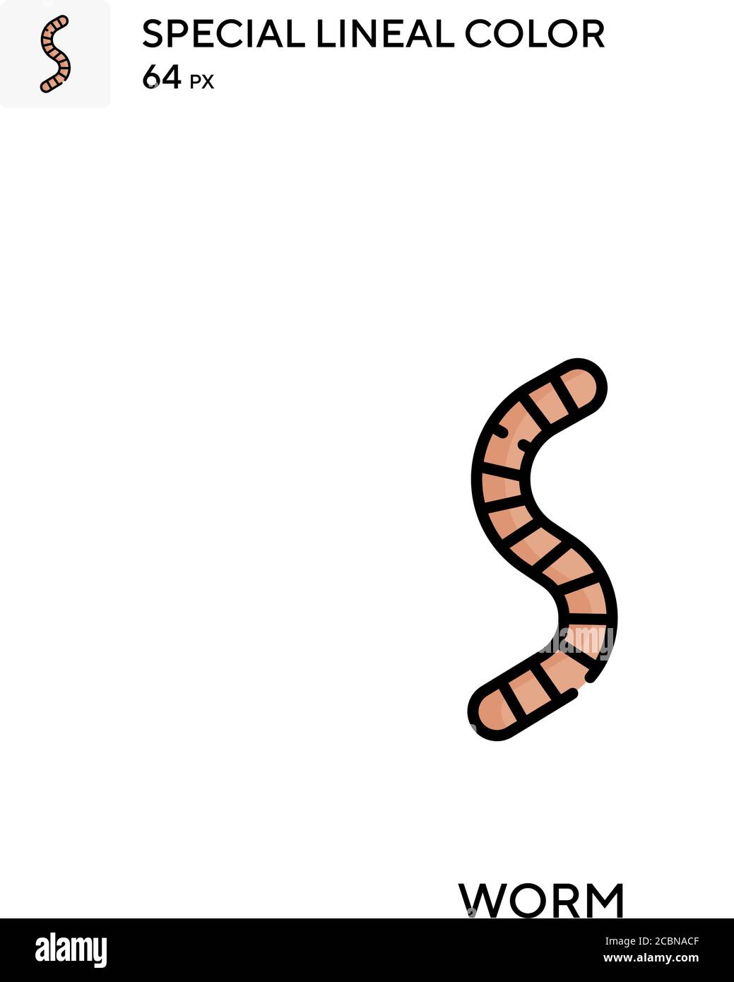 Worm Special lineal color vector icon. Worm icons for your business project Stock Vector Image ...