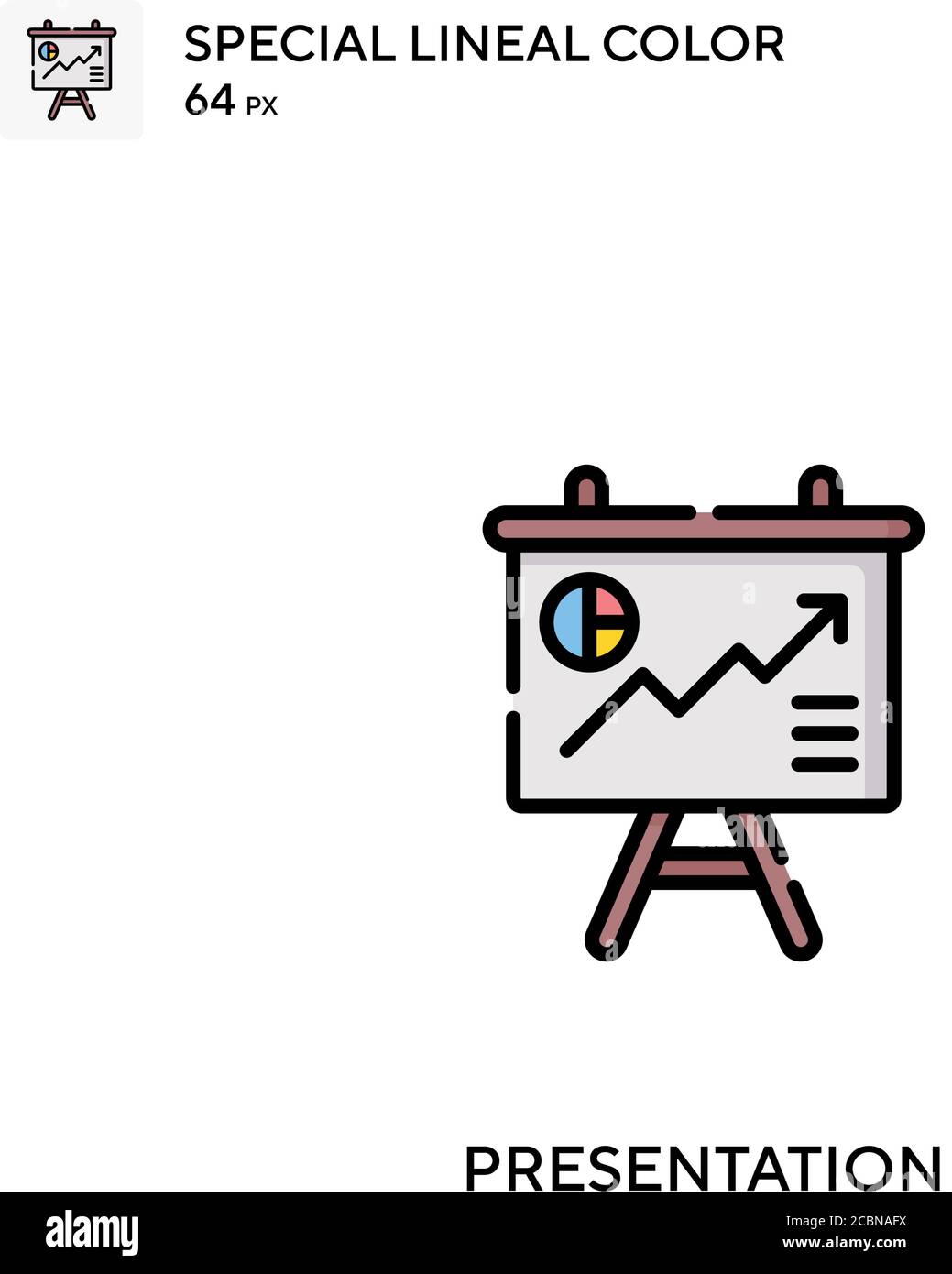Presentation Special lineal color vector icon. Presentation icons for ...
