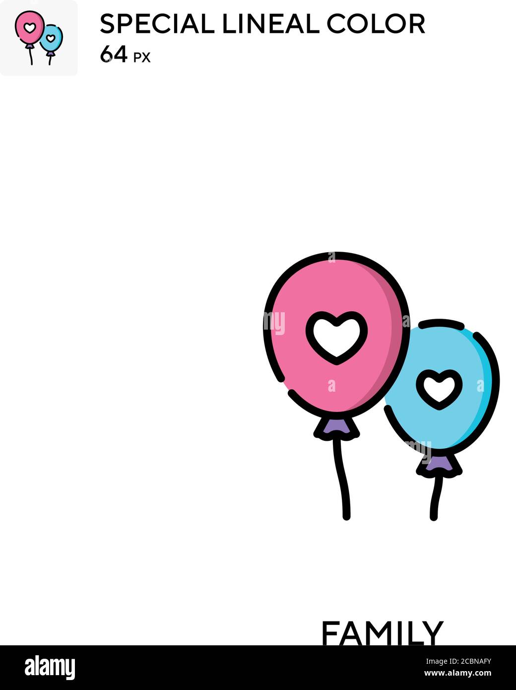 Family Special lineal color vector icon. Family icons for your business ...