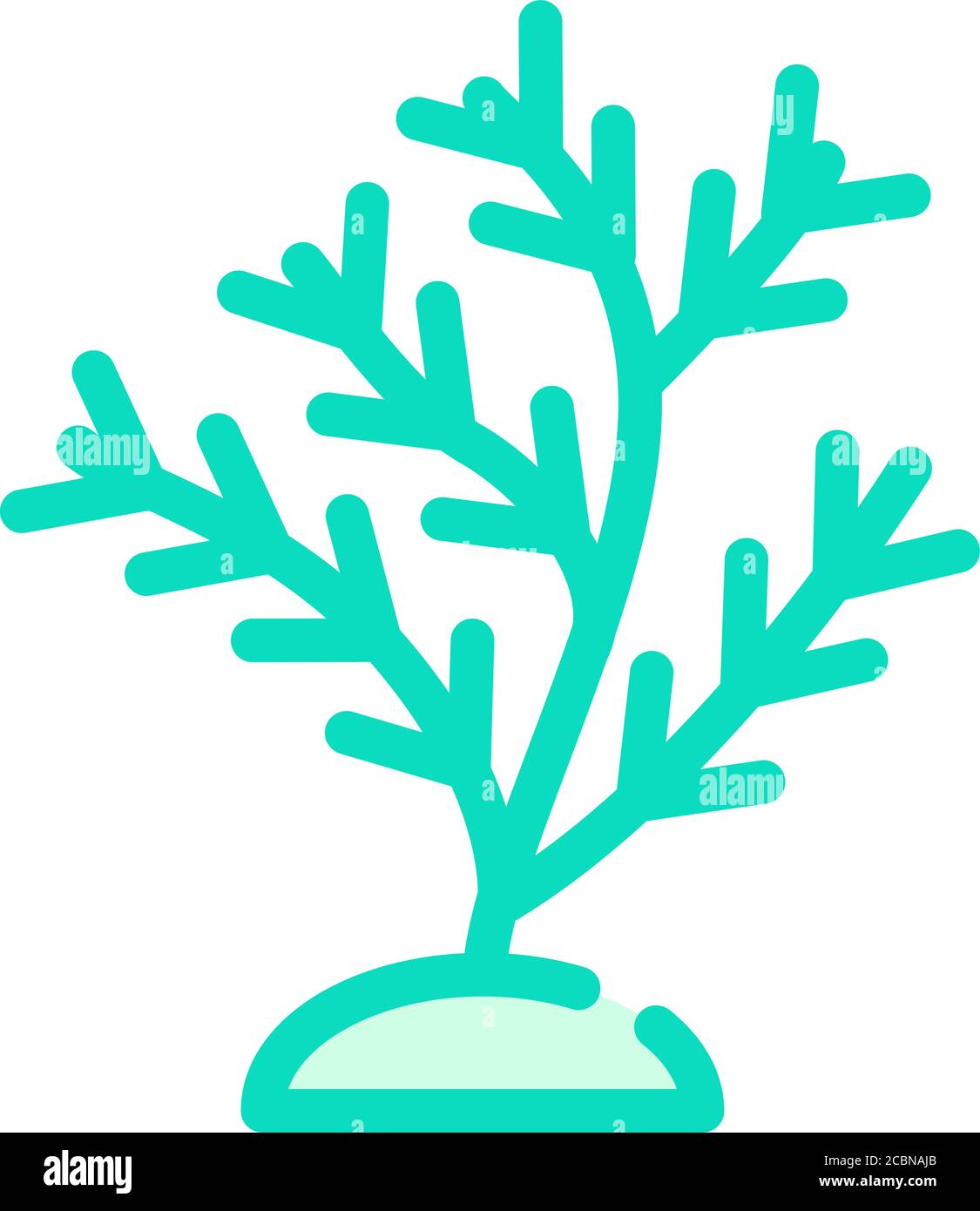 aquatic coral color icon vector isolated illustration Stock Vector ...