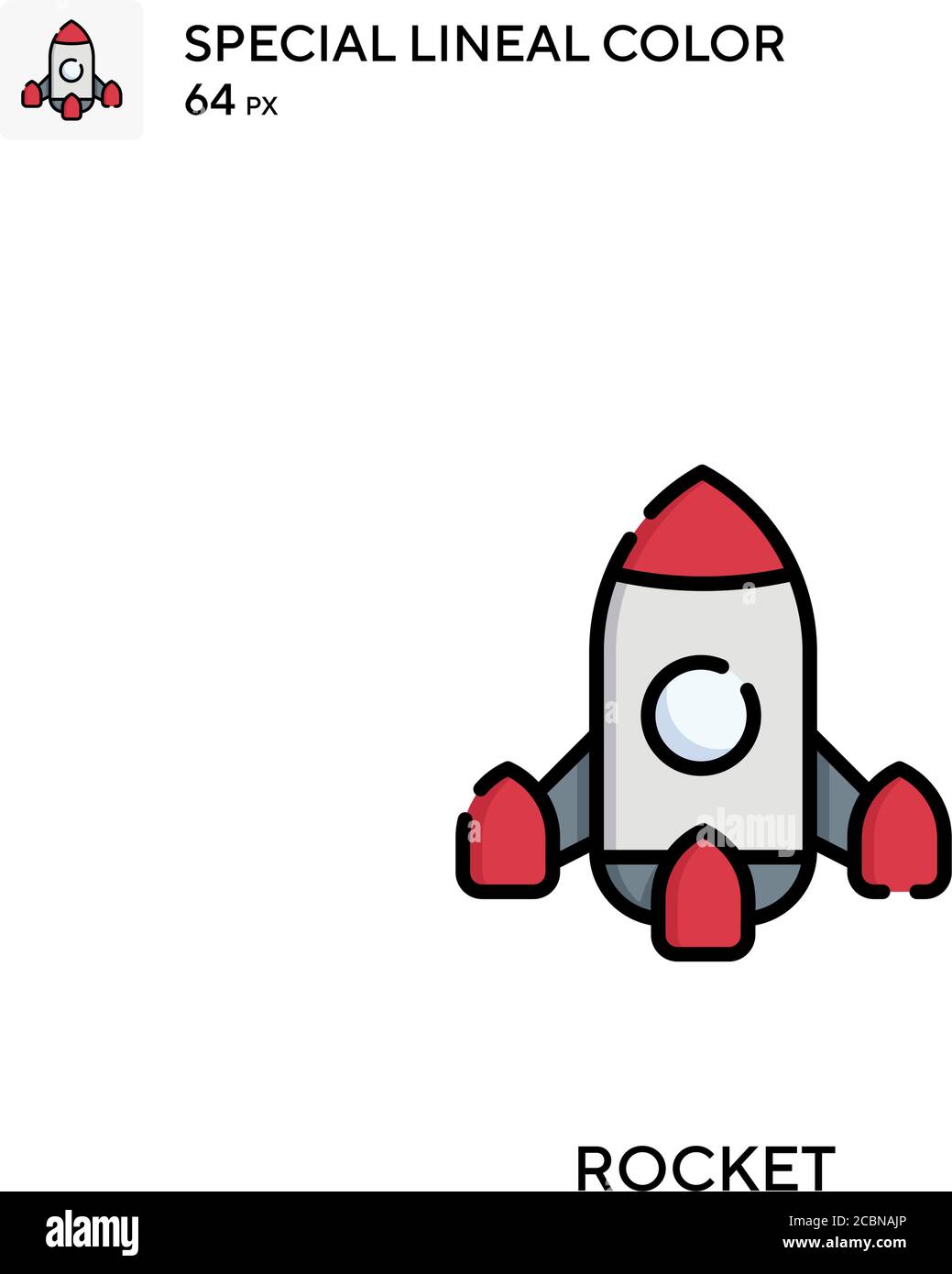Rocket Special lineal color vector icon. Rocket icons for your business ...