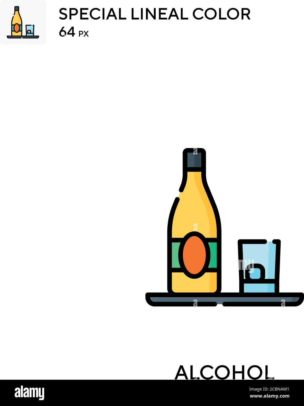 Alcohol Special lineal color vector icon. Alcohol icons for your ...