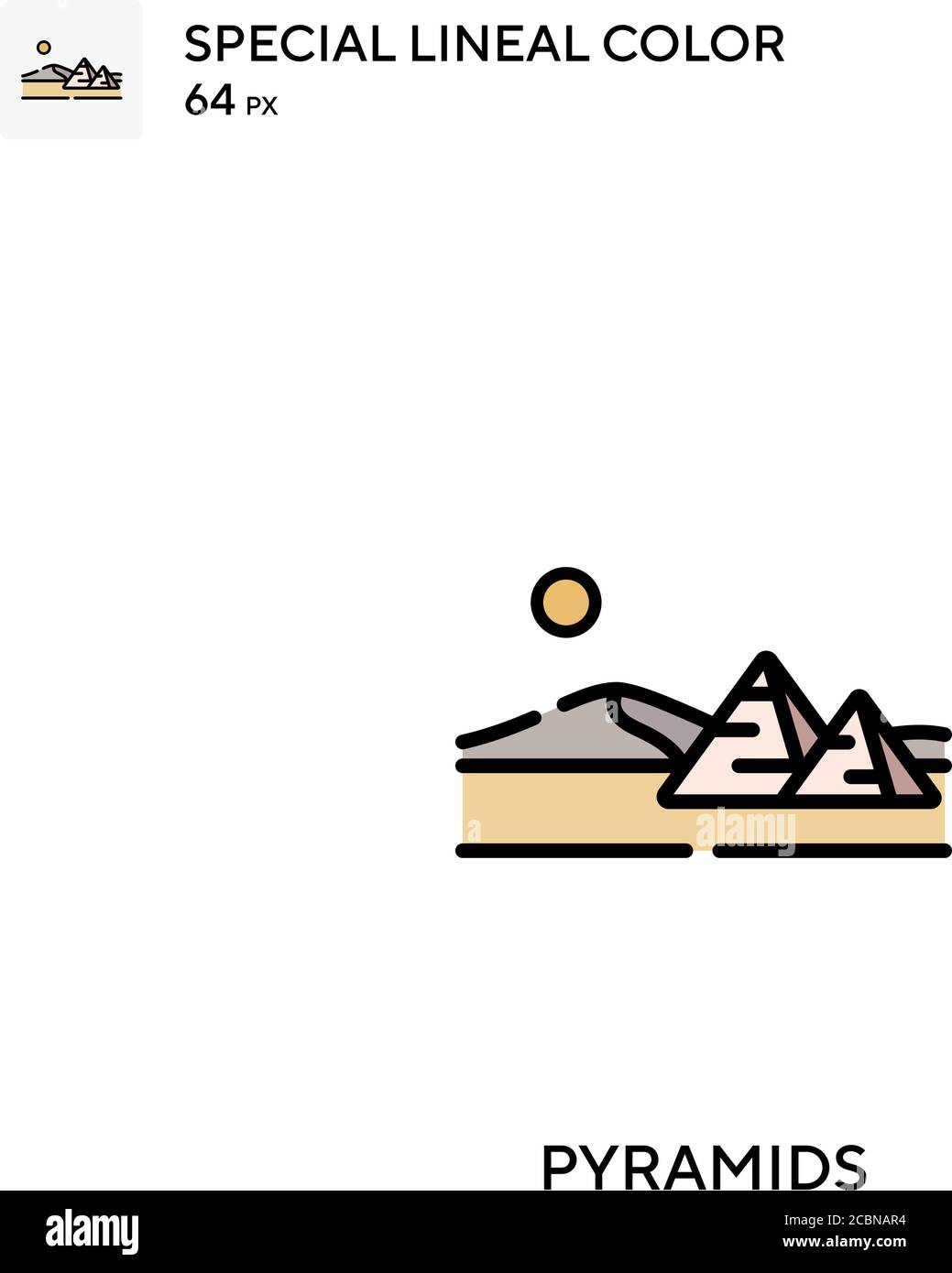 Pyramids Special lineal color vector icon. Pyramids icons for your ...