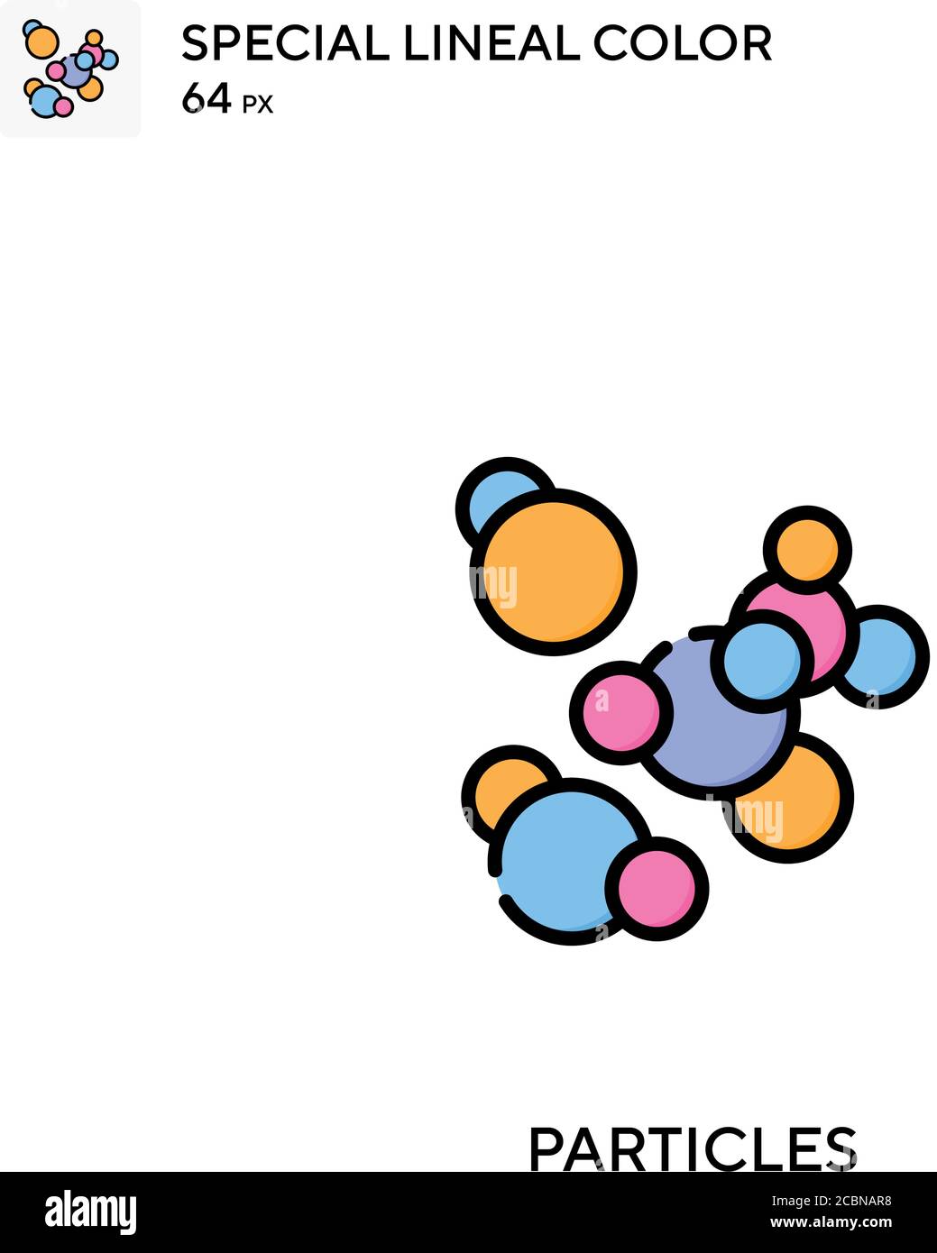 Particles Special lineal color vector icon. Particles icons for your ...