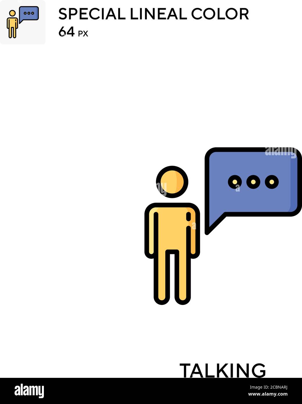 Talking Special lineal color vector icon. Talking icons for your ...