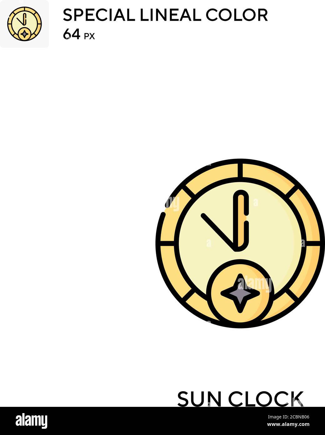 Sun clock Special lineal color vector icon. Sun clock icons for your ...