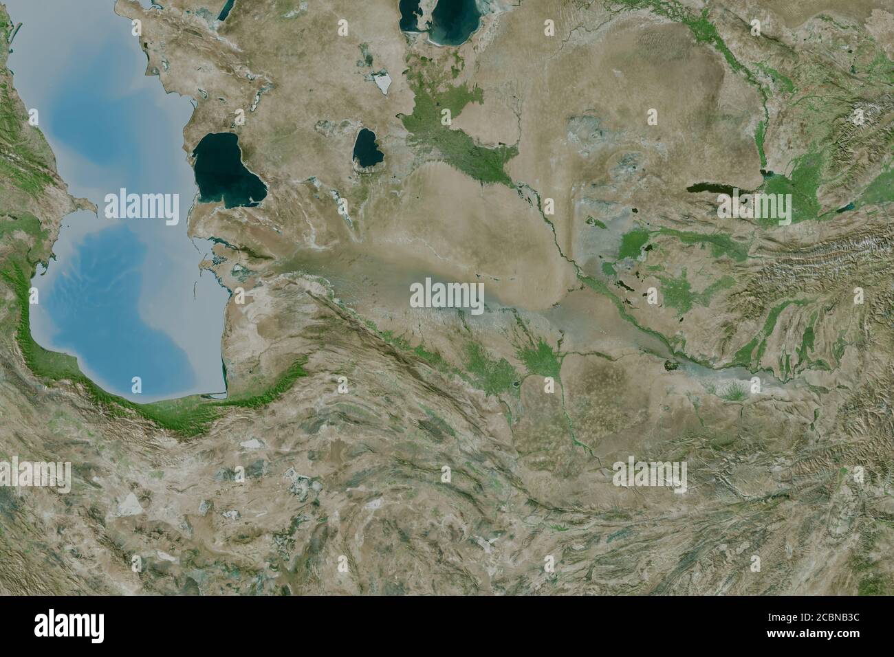 Extended area of Turkmenistan. Satellite imagery. 3D rendering Stock ...
