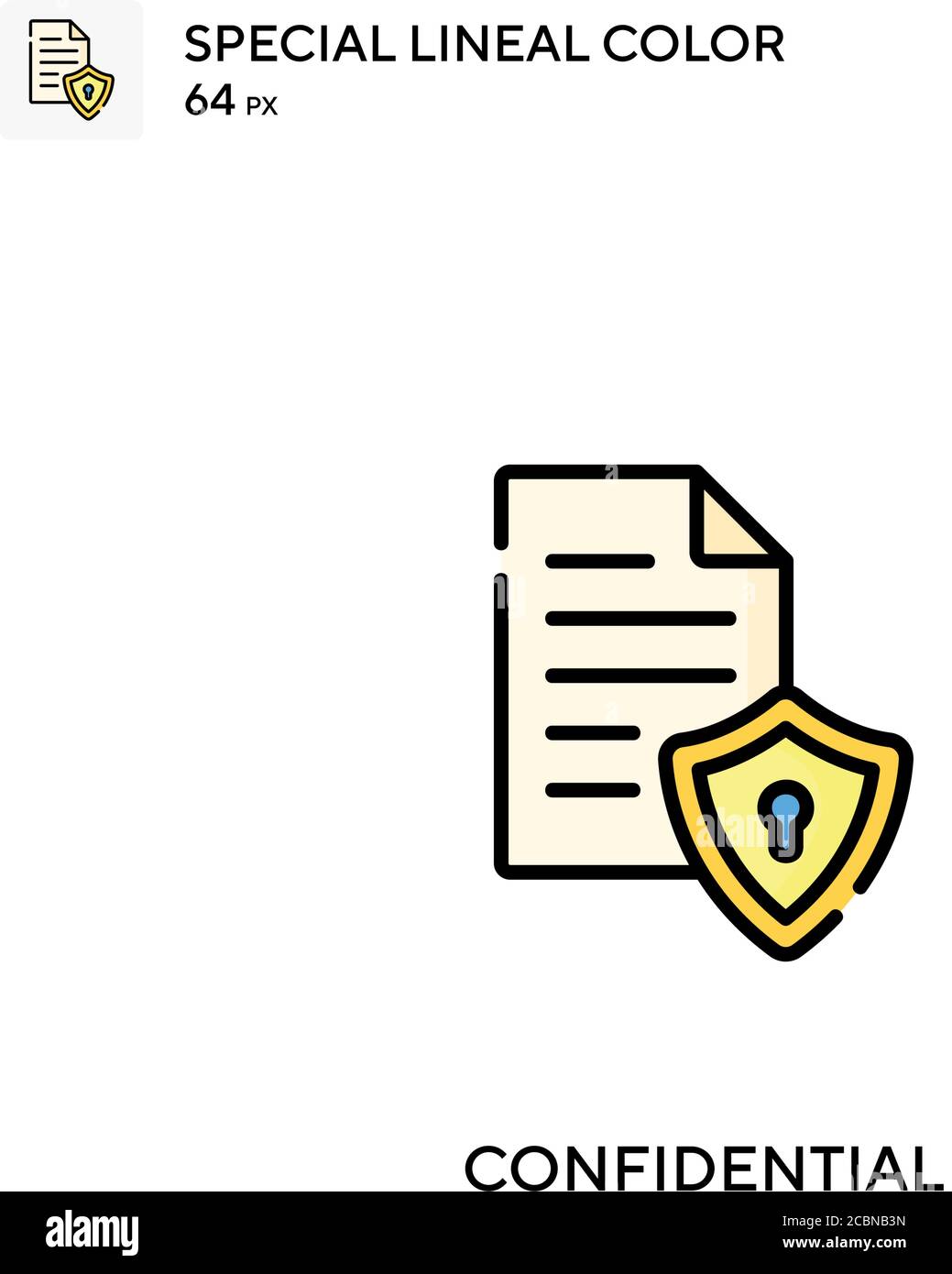 Confidential Special lineal color vector icon. Confidential icons for ...