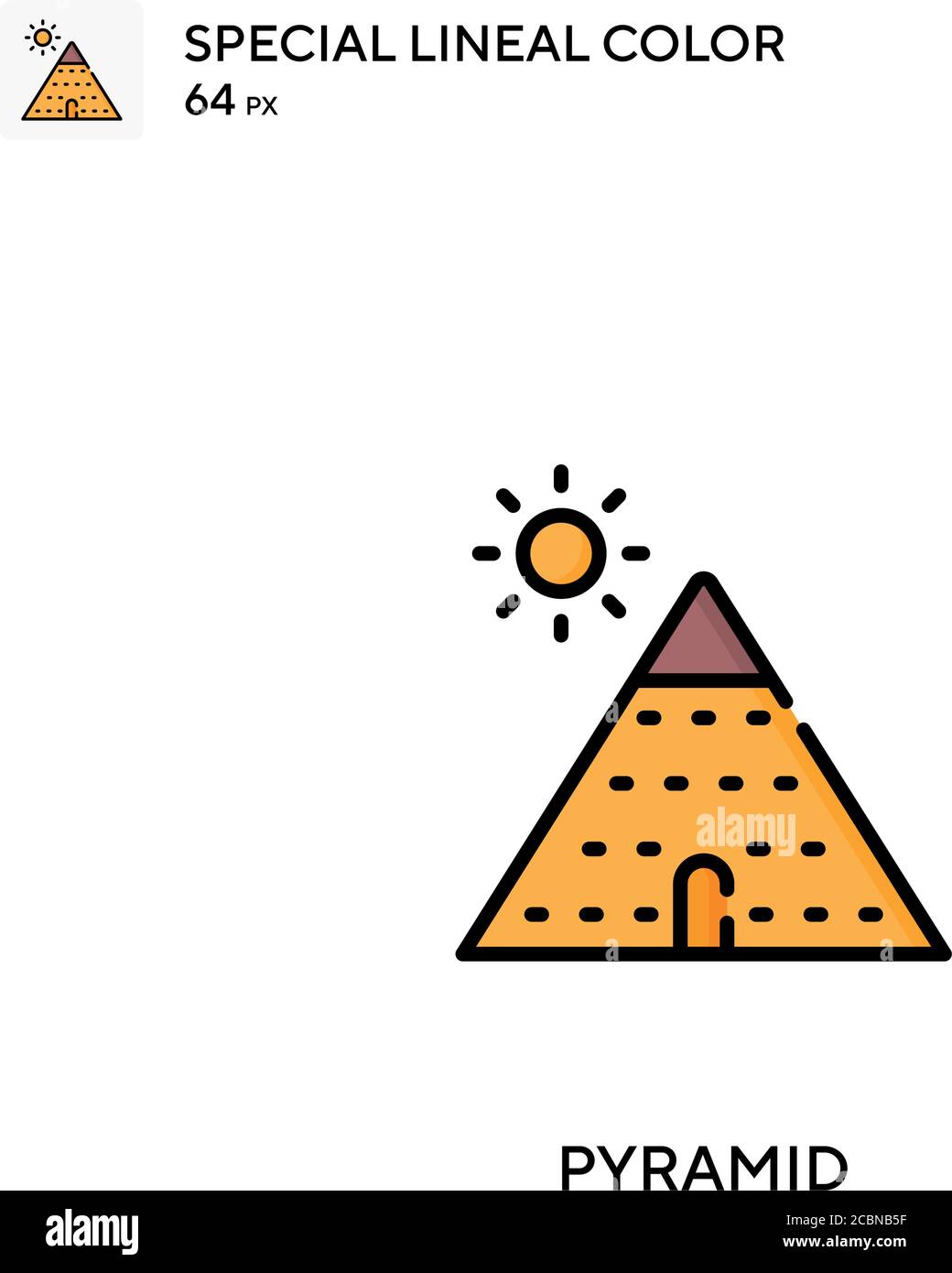 Pyramid Special lineal color vector icon. Pyramid icons for your ...